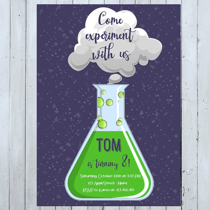 Science Invitation - Etsy