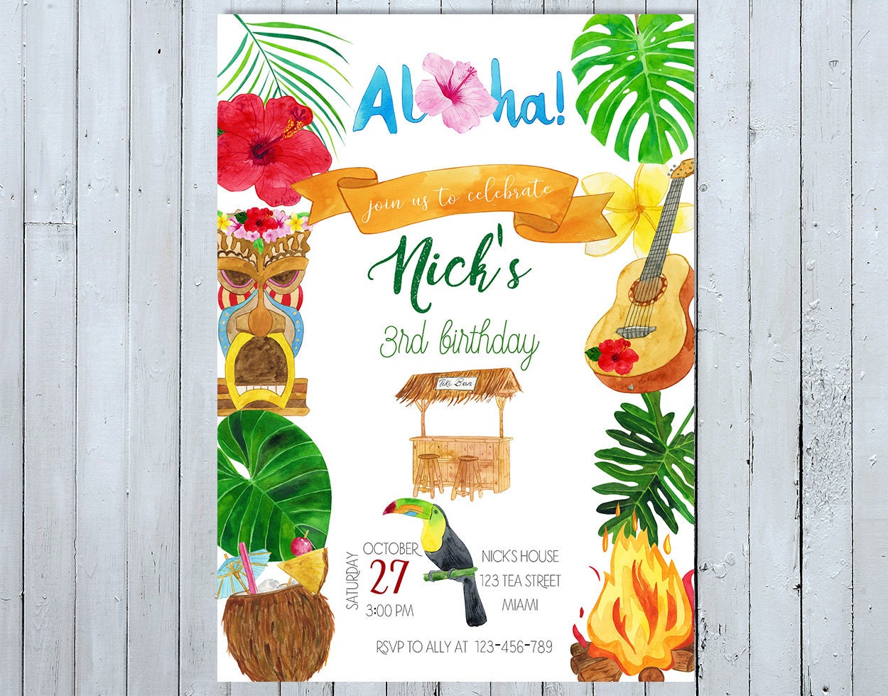 Luau Themed Flyer