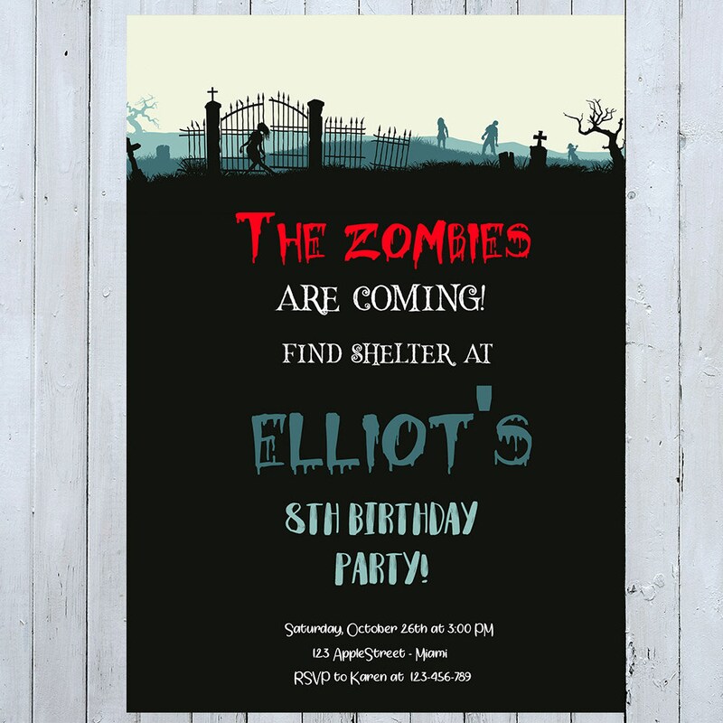 Zombie Invitation - Etsy