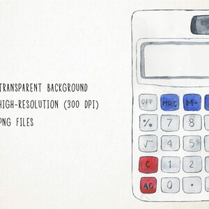 Watercolor Maths Clipart, Mathematics Clipart, School Clipart ...