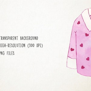 Watercolor Slumber Party Clipart, Pajamas Party Clipart, Sleep Over ...