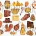 Watercolor Brown Clipart, Brown Color Clipart, Brown Objects Clipart ...