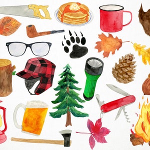 Lumberjack Clipart, Camping Clipart, Christmas Clipart, Winter Clipart ...