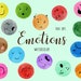Watercolor Emotions Clipart, Faces Clipart, Emojis Clipart, Feelings ...