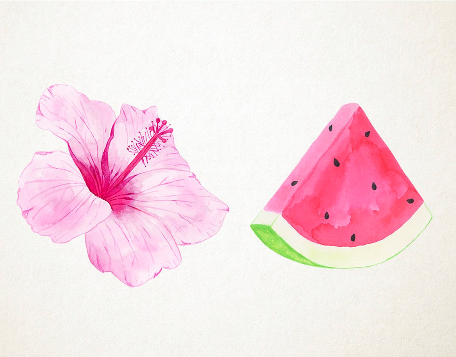 Flamingo Clipart, Tropical Clipart, Summer Clipart, Watercolor Flamingo ...