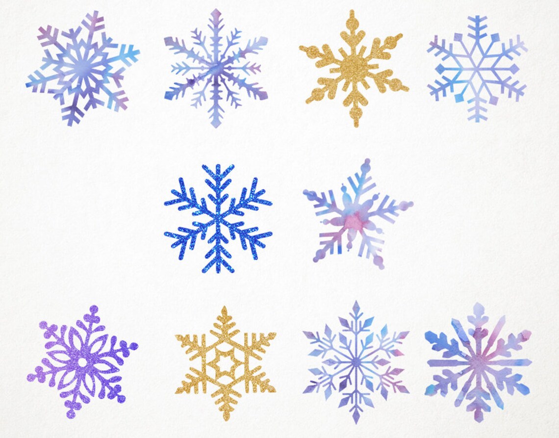 Snowflake Clipart Snow Clipart Snowflake Clip Art Winter - Etsy