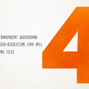 Watercolor Numbers Clipart, Numbers Graphics, Maths Clipart, Algebra ...