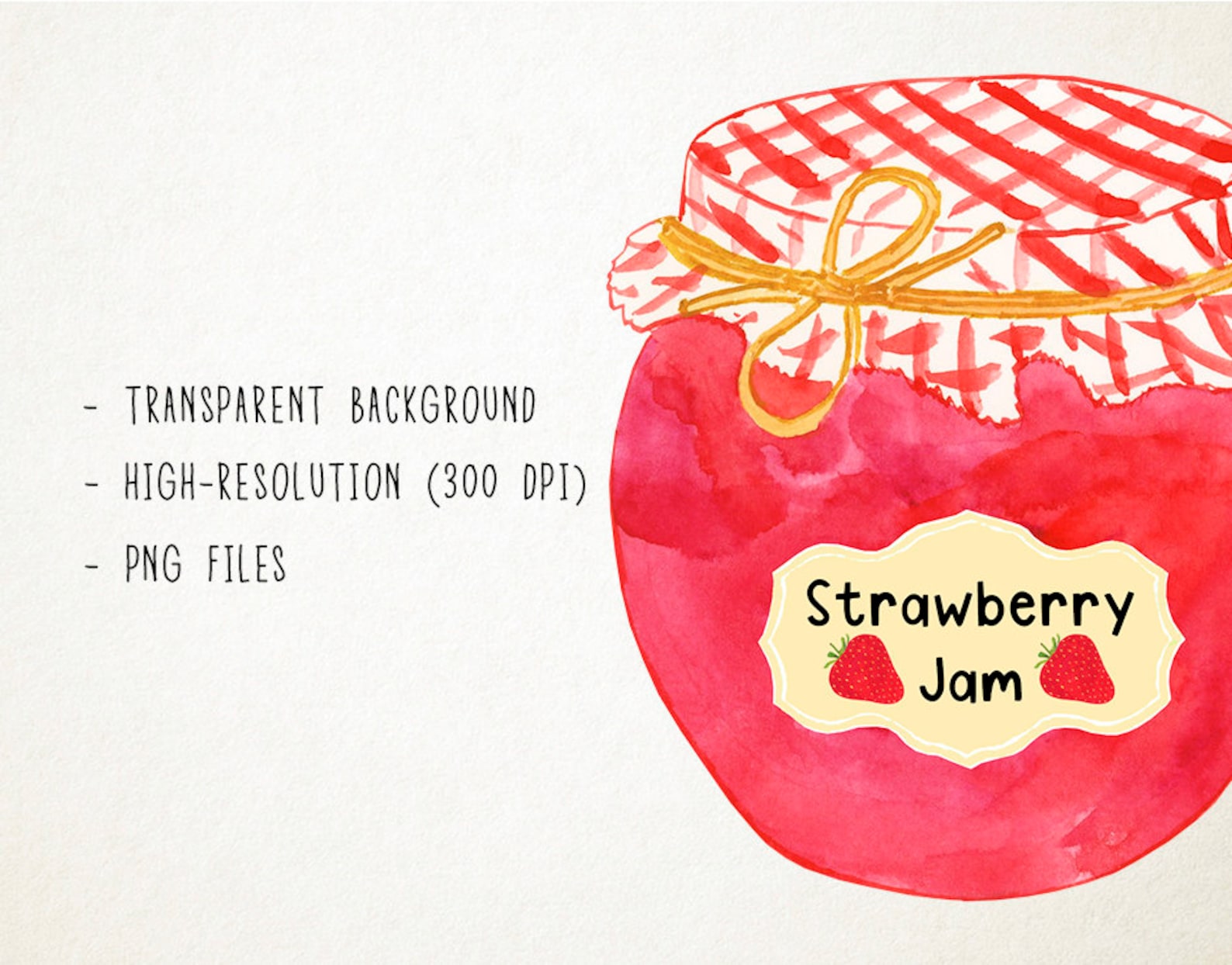 Watercolor Red Clipart Red Color Clipart Red Objects - Etsy