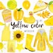 Watercolor Yellow Clipart, Yellow Color Clipart, Yellow Objects Clipart, Yellow Things Clipart ...