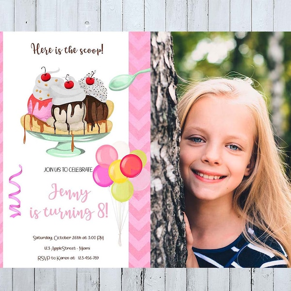 Split Birthday Invitation - Etsy