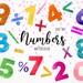 Watercolor Numbers Clipart, Numbers Graphics, Maths Clipart, Algebra ...