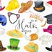 Hat Clipart, Watercolor Hat Clipart, Clipart Hat, Party Hat Clipart ...