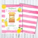 Lemonade Stand Invitation, Lemonade Invitation, Lemonade Party Invite ...