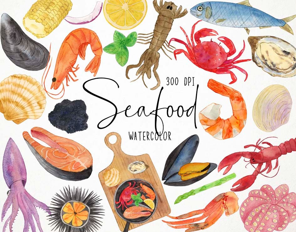 Fish And Shellfish Clipart Sun