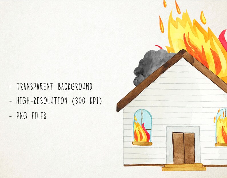 Watercolor Firefighters Clipart, Fireman Clipart, Fire Truck Clipart ...