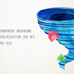 Watercolor Natural Disasters Clipart, Catastrophes Clipart, Calamity ...