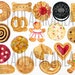 Watercolor Cookies Clipart, Biscuits Clipart, Bakery Clipart, Pastries ...