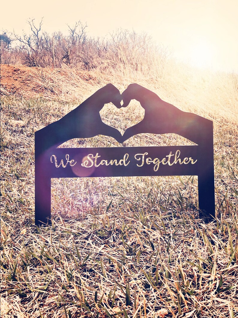 DXF SVG "we Stand Together Heart Hands" - Etsy