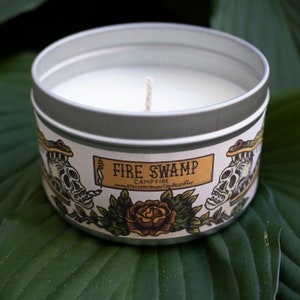Fire Swamp/ Campfire / Alligator / Organic 8 Oz Soy / Tattoo / Skull ...