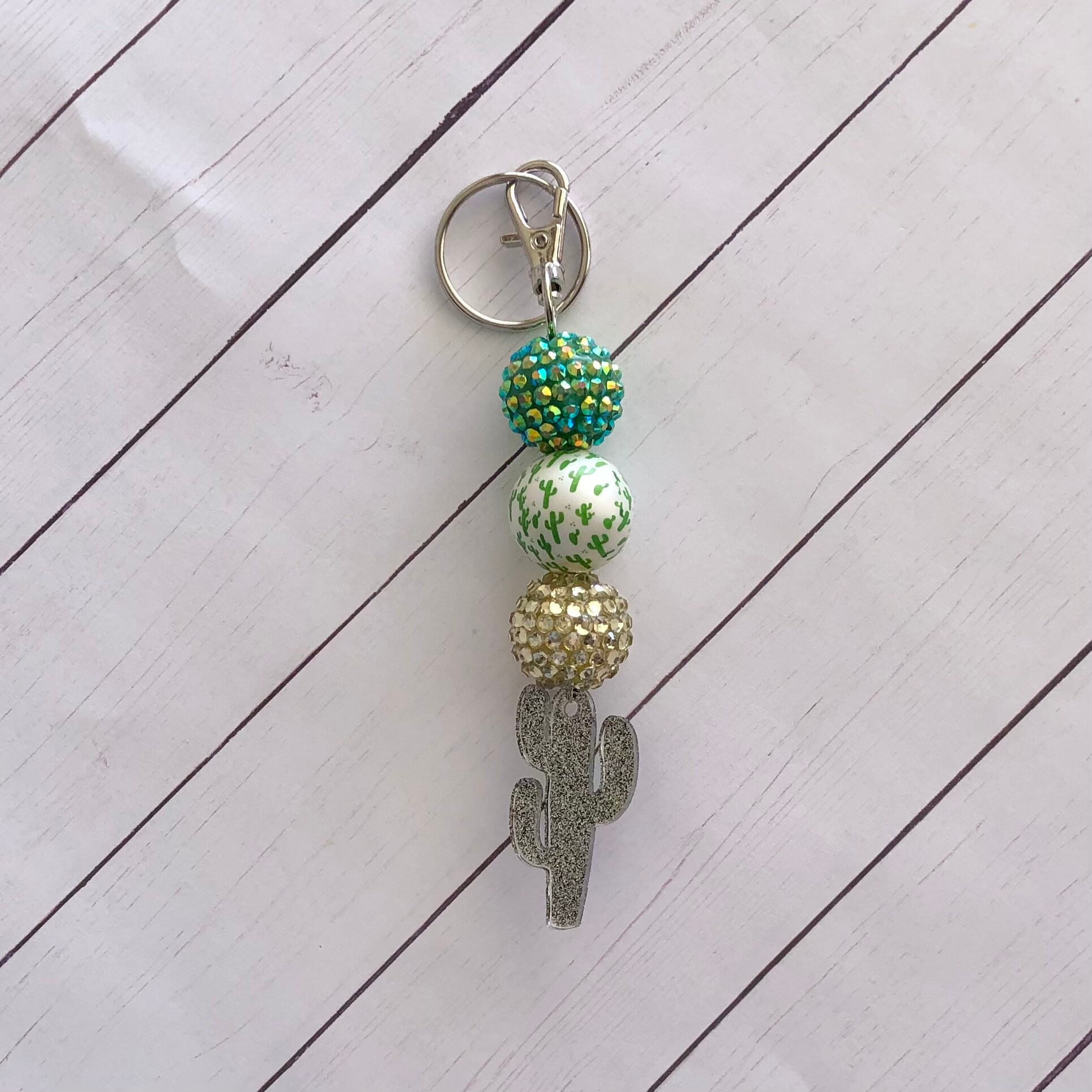 Cactus Keychain Serape Cactus Beaded Keychain Bubblegum - Etsy UK