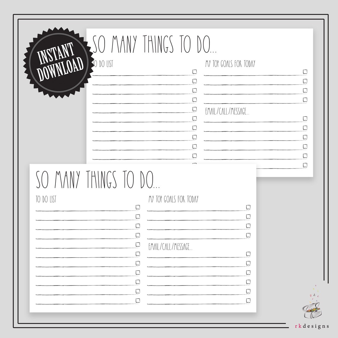 Schedule - Inspired by Rae Dunn! INSTANT DOWNLOAD, To-do Planner - 8.5 ...