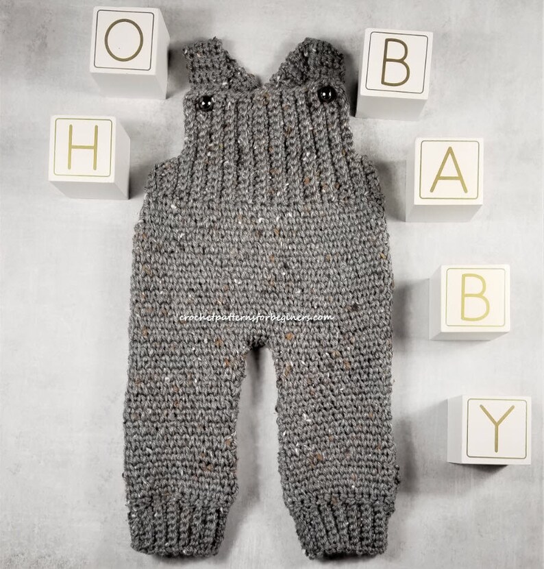 Beginner Crochet Pattern Baby Overalls The Tenely PDF Baby | Etsy