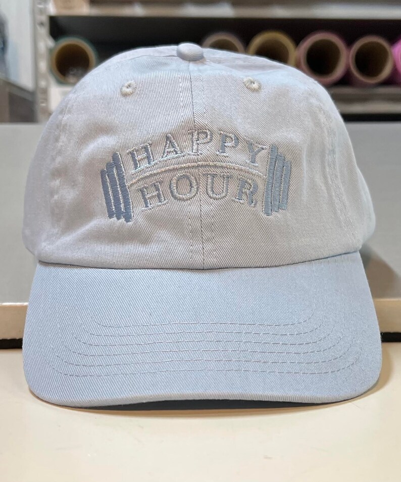 Gym Hat Dumbbell Hat Happy Hour Weightlifting Hat Gym - Etsy