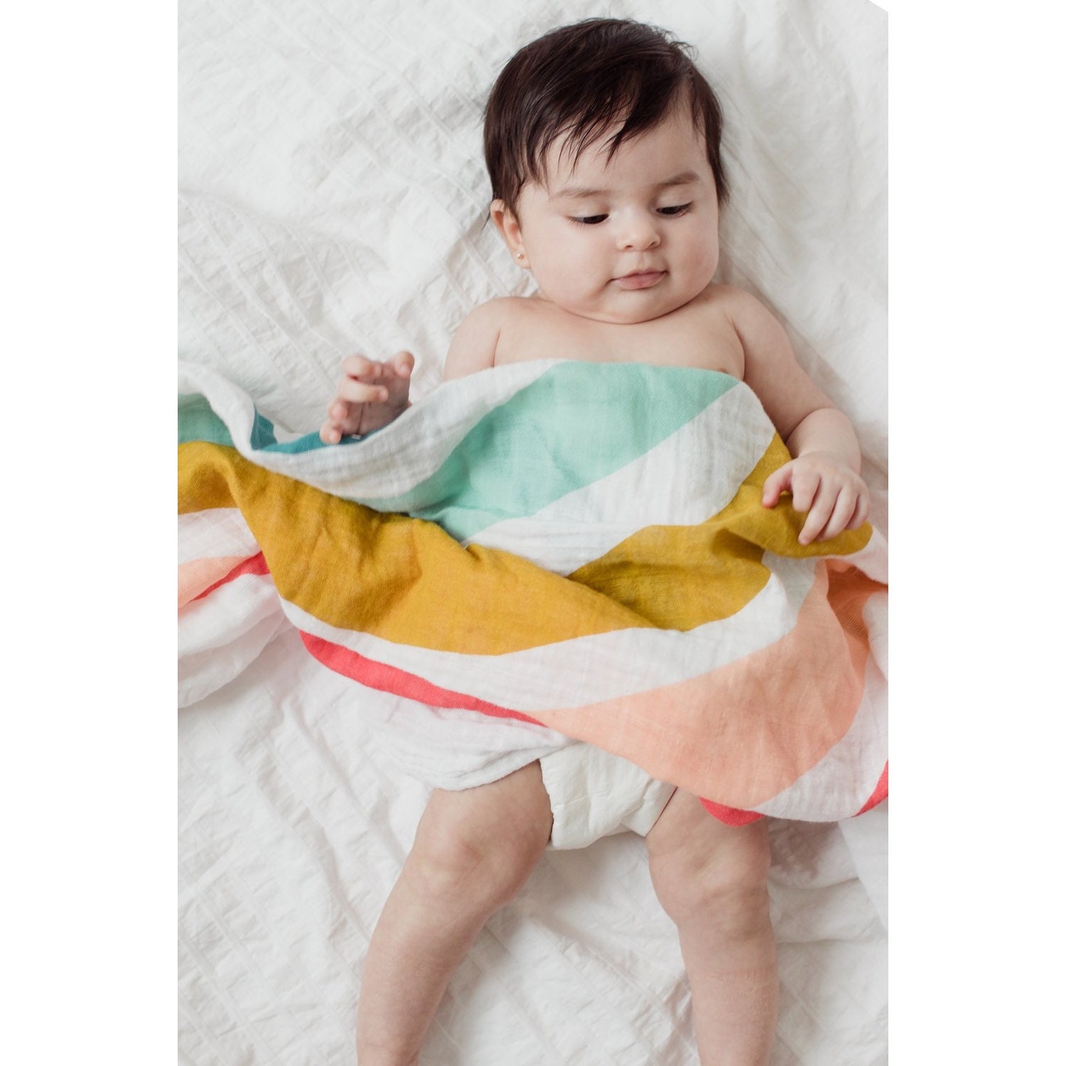 Rainbow Baby Swaddle - Girl and Boy Vintage Color Swaddle - Rainbow ...