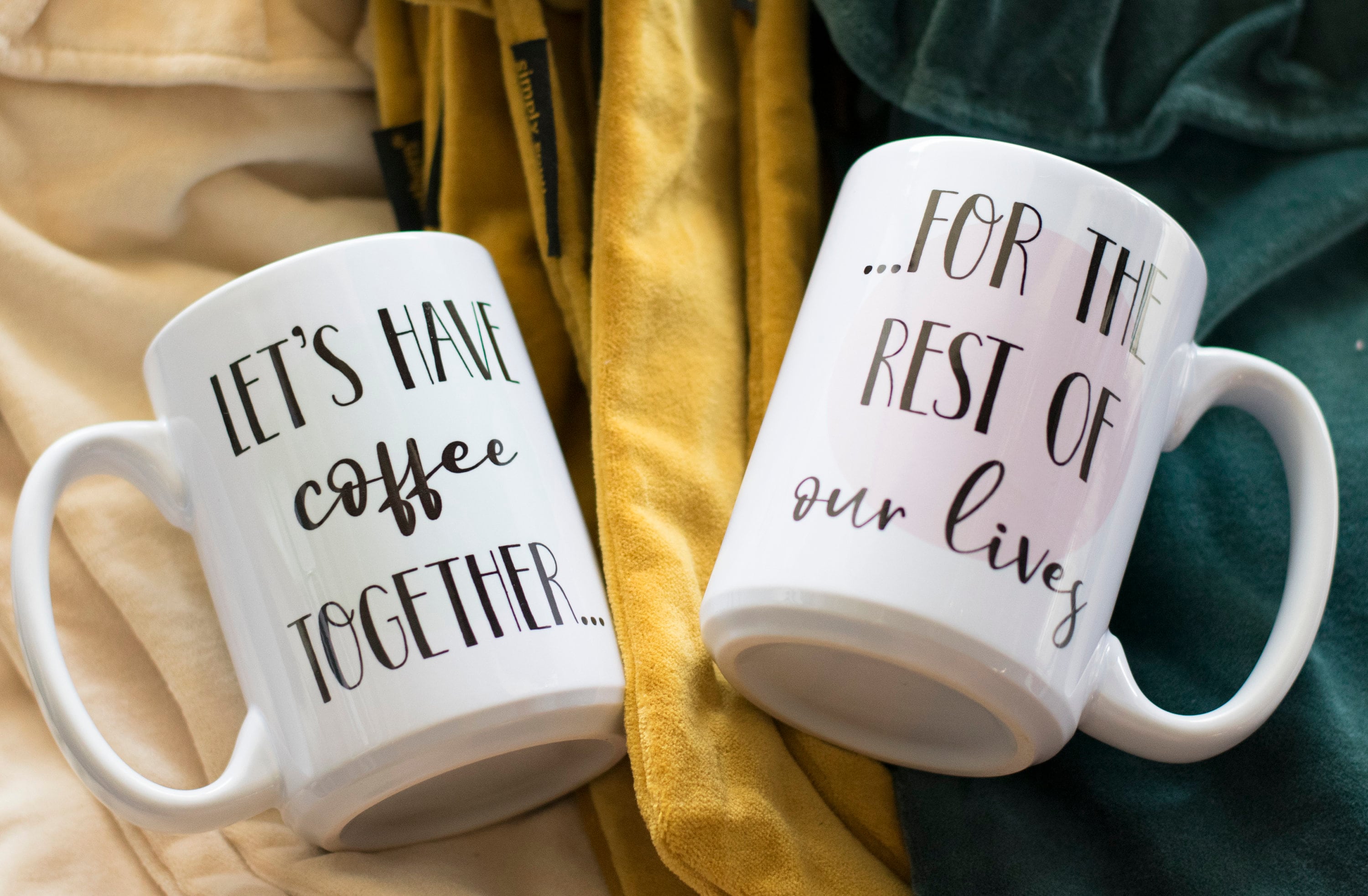 Coffee Together Mug Set – Valentines Day Gift, His and Hers Mugs - Etsy