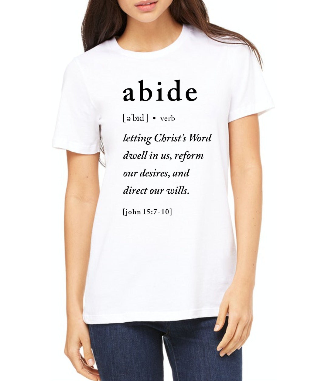 Abide Definition T Shirt Trust God Positivity Shirt for - Etsy