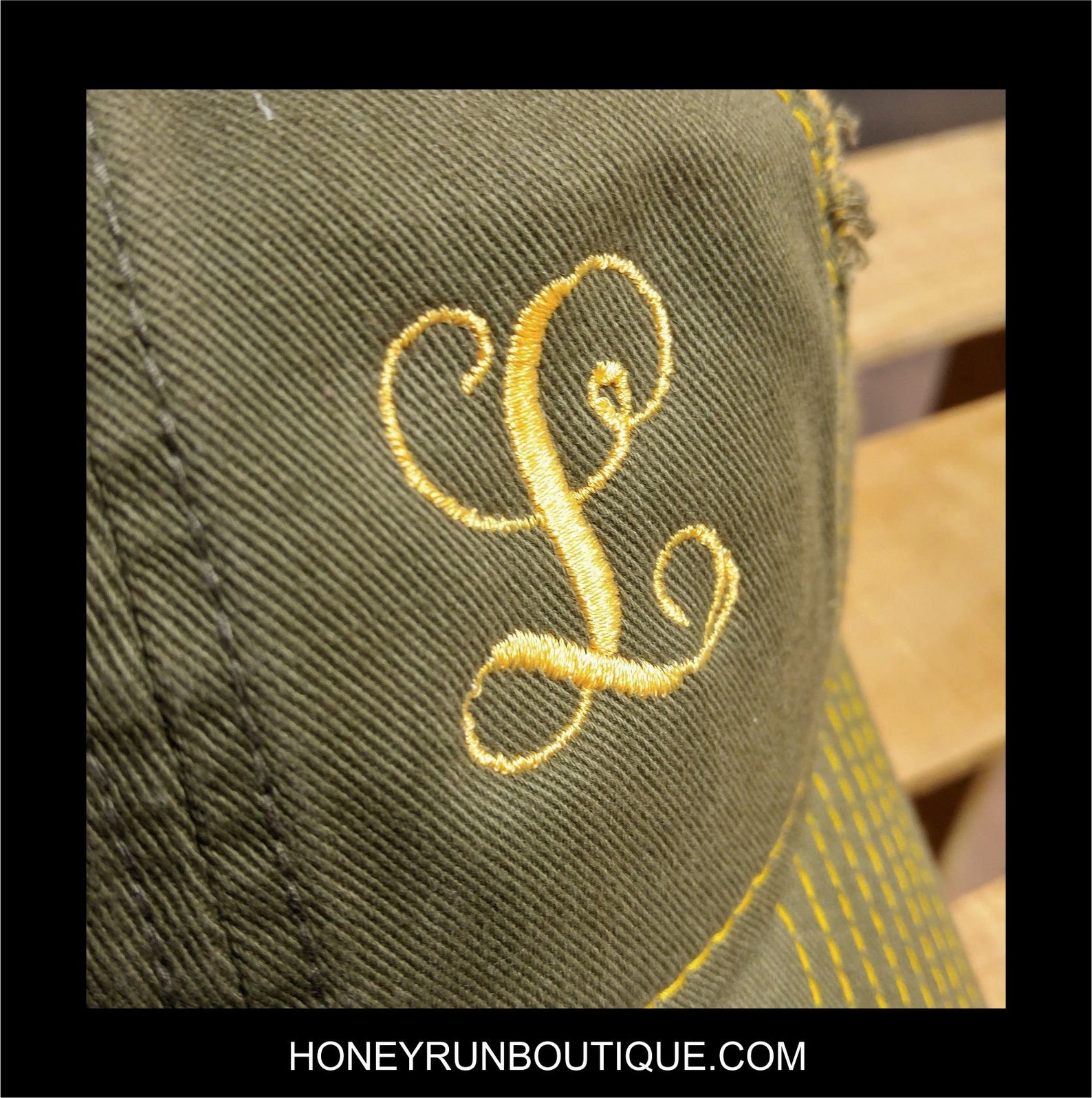 Single Letter Monogram Cap Distressed Hat Monogrammed Hat - Etsy