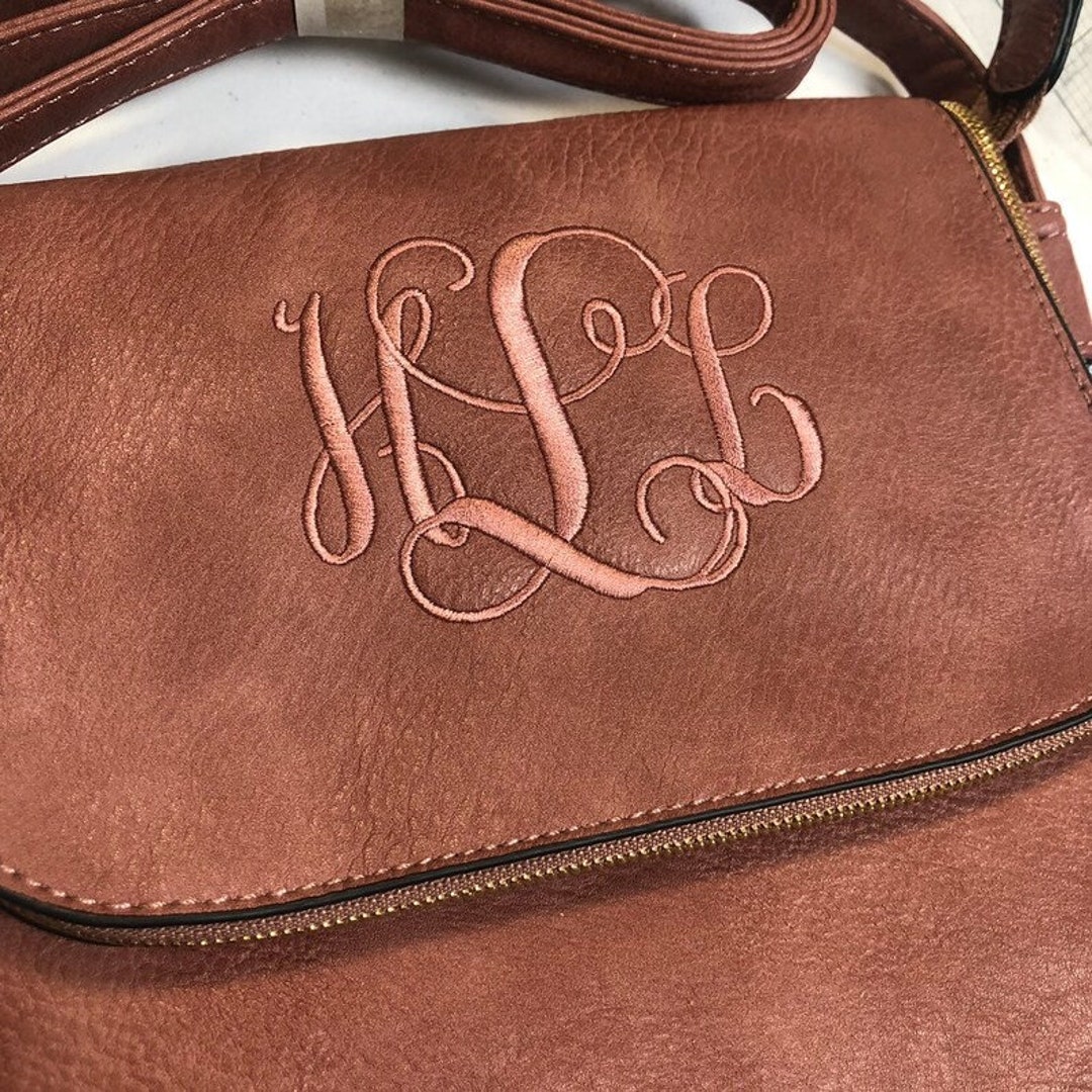 Monogrammed Conceal Carry Crossbody Purse – Vegan Leather Holster Bag ...