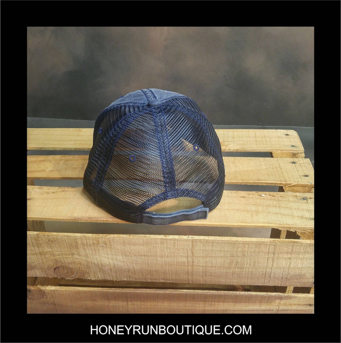 Tennessee Ball Cap Navy Blue Distressed Nashville Tristar - Etsy