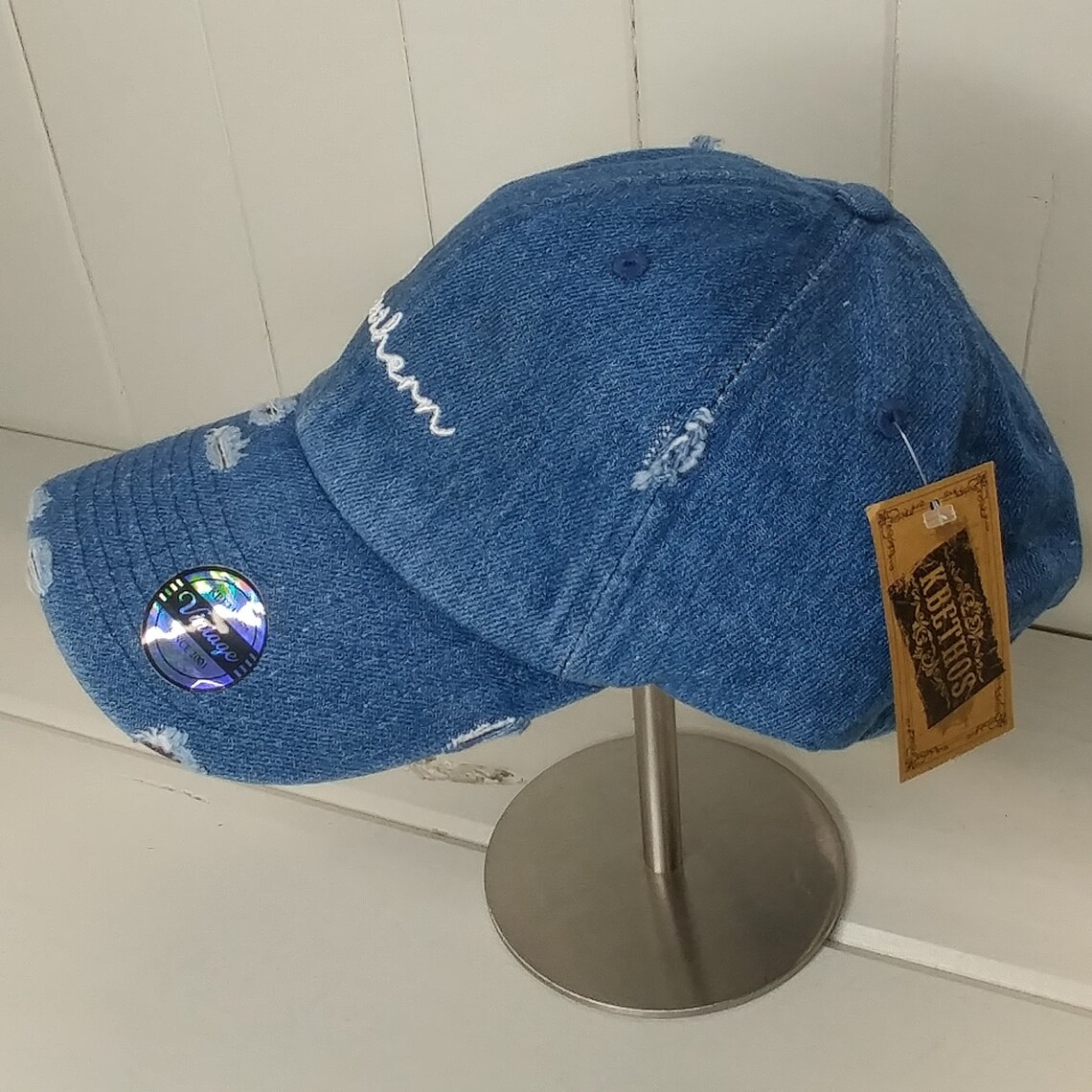 Distressed Southern Hat Denim Baseball Cap Cute Vintage | Etsy