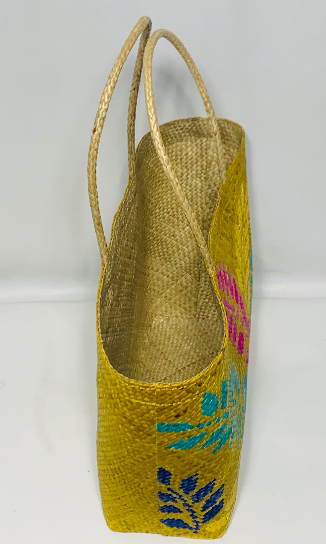 Handwoven Floral Bag, Handwoven Banig Bag, Philippines - Etsy