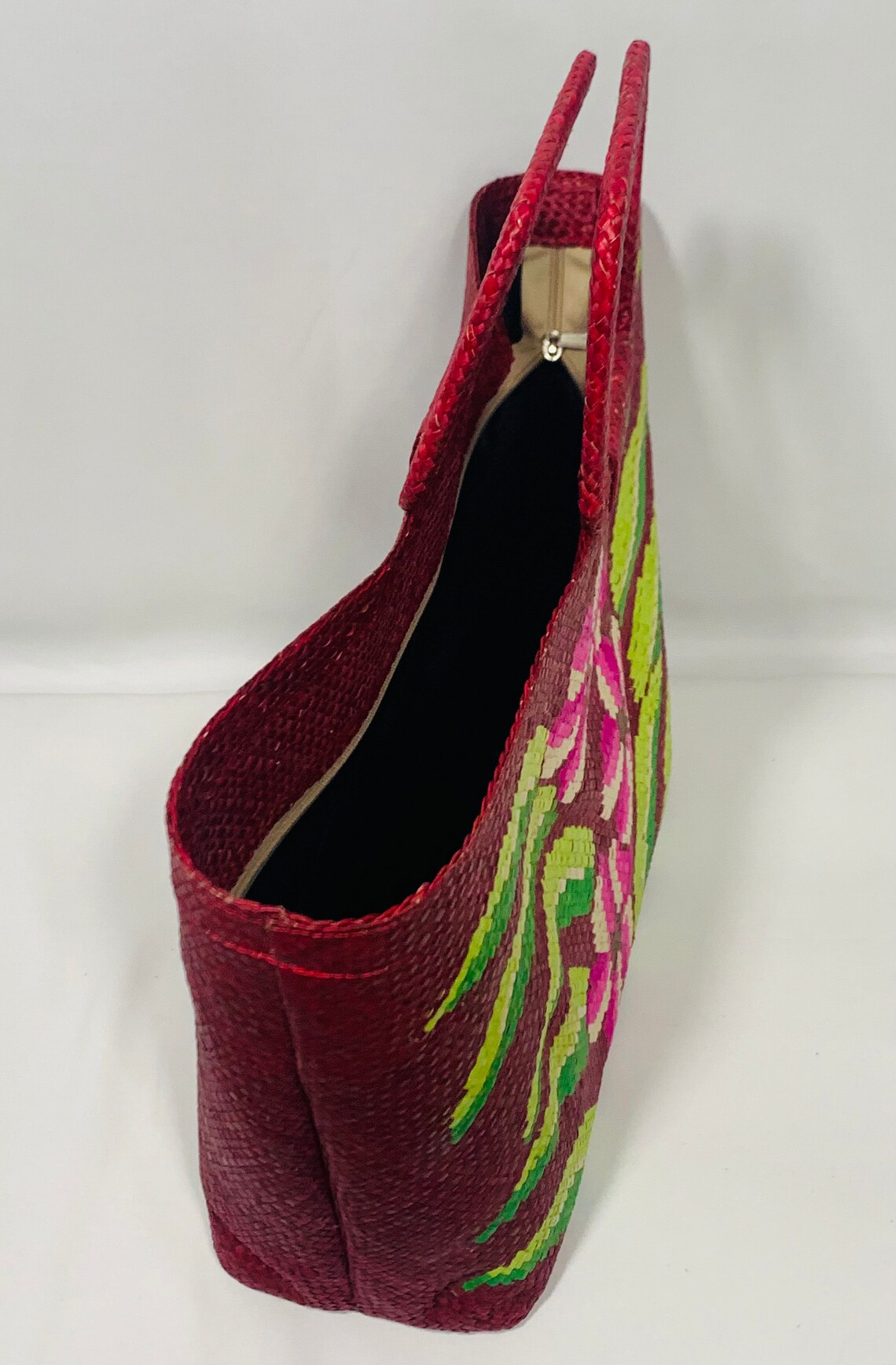 Handwoven Floral Bag, Handwoven Banig Bag, Philippines - Etsy