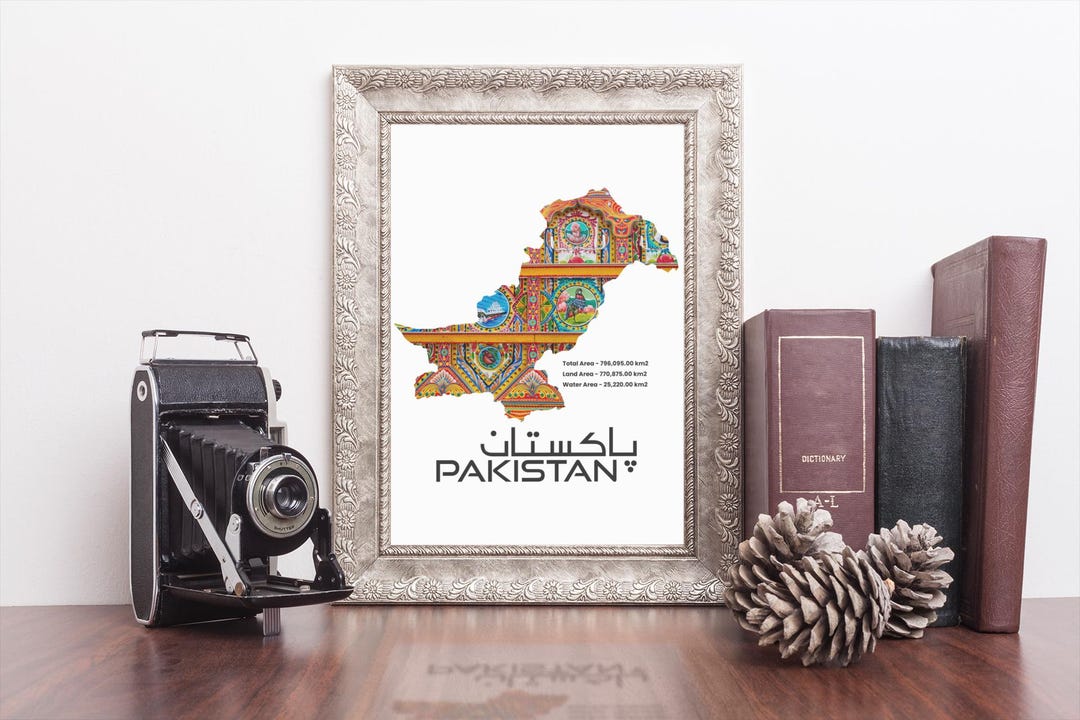 Pakistan UK and USA Map Digital Art | Cultural Patterns & Truck Art ...
