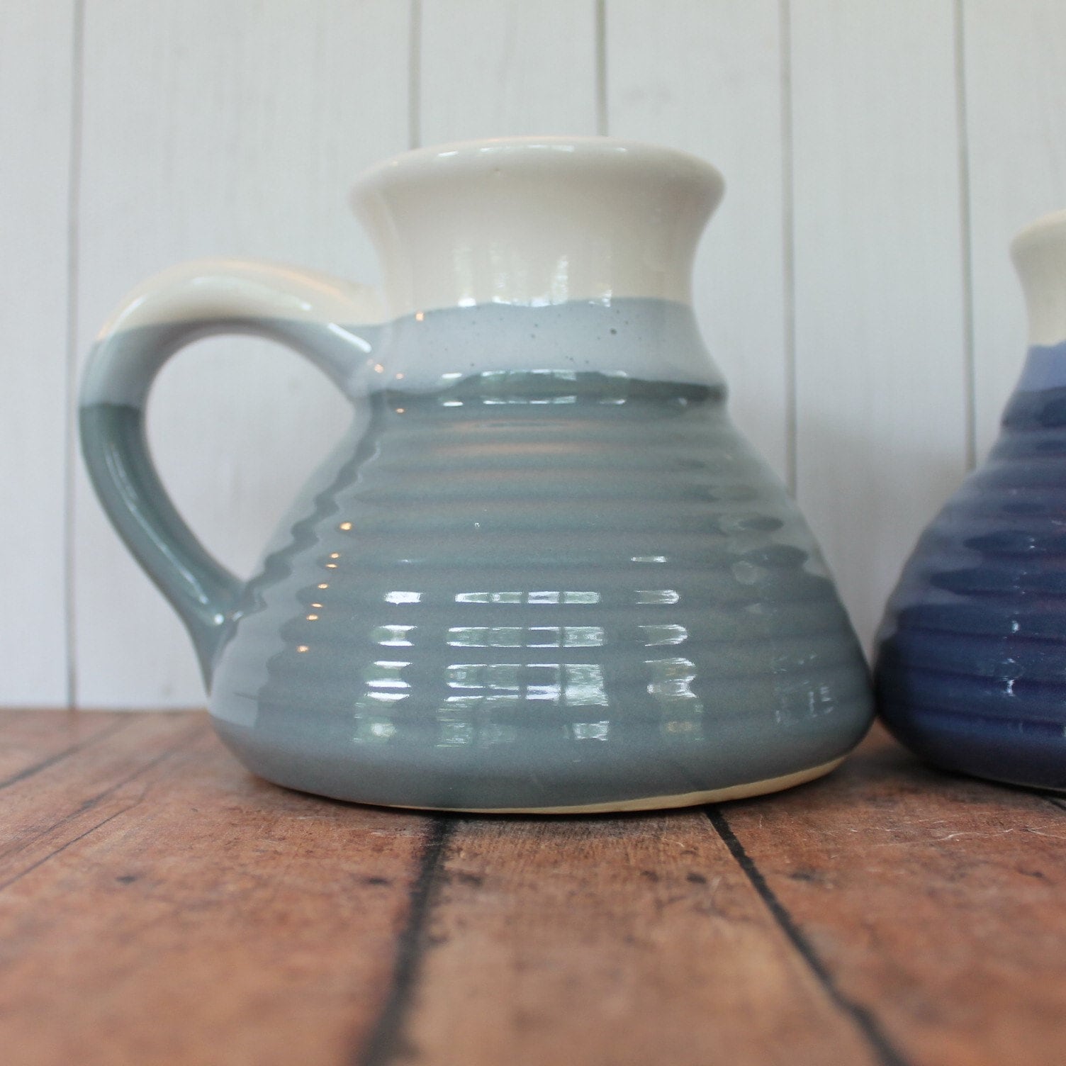 Vintage Wide Base No Spill Ceramic Stoneware Travel Mugs Set of 2 Spill ...