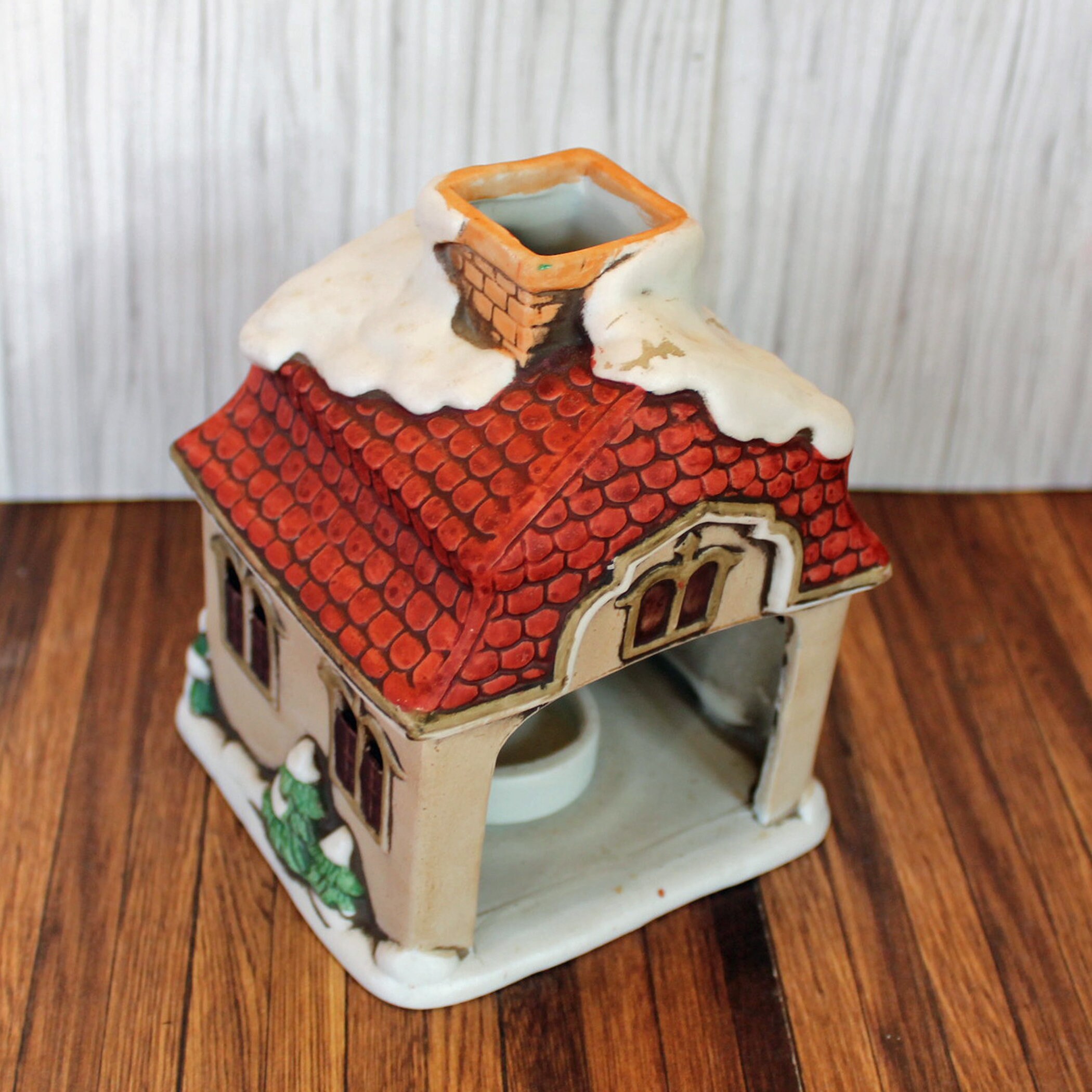 Vintage LEFTON Colonial Village Christmas Ritter House with Red Roof ...