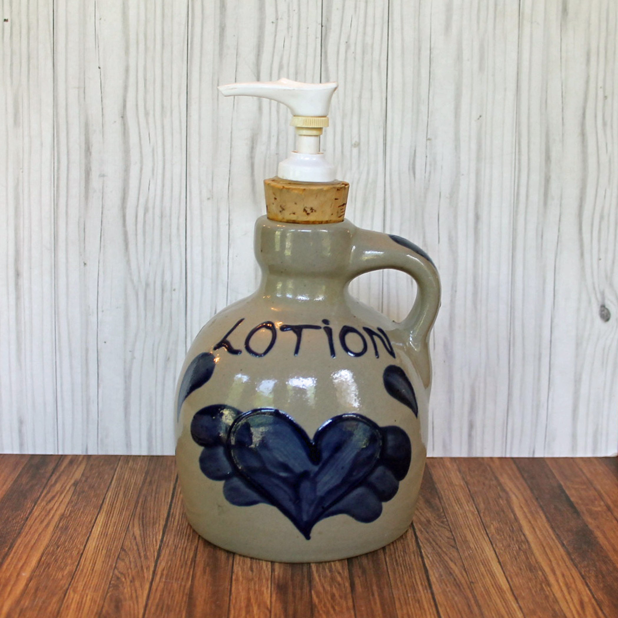 Vintage Beaumont Brothers Pottery BBP Stoneware Lotion Dispenser Gray ...