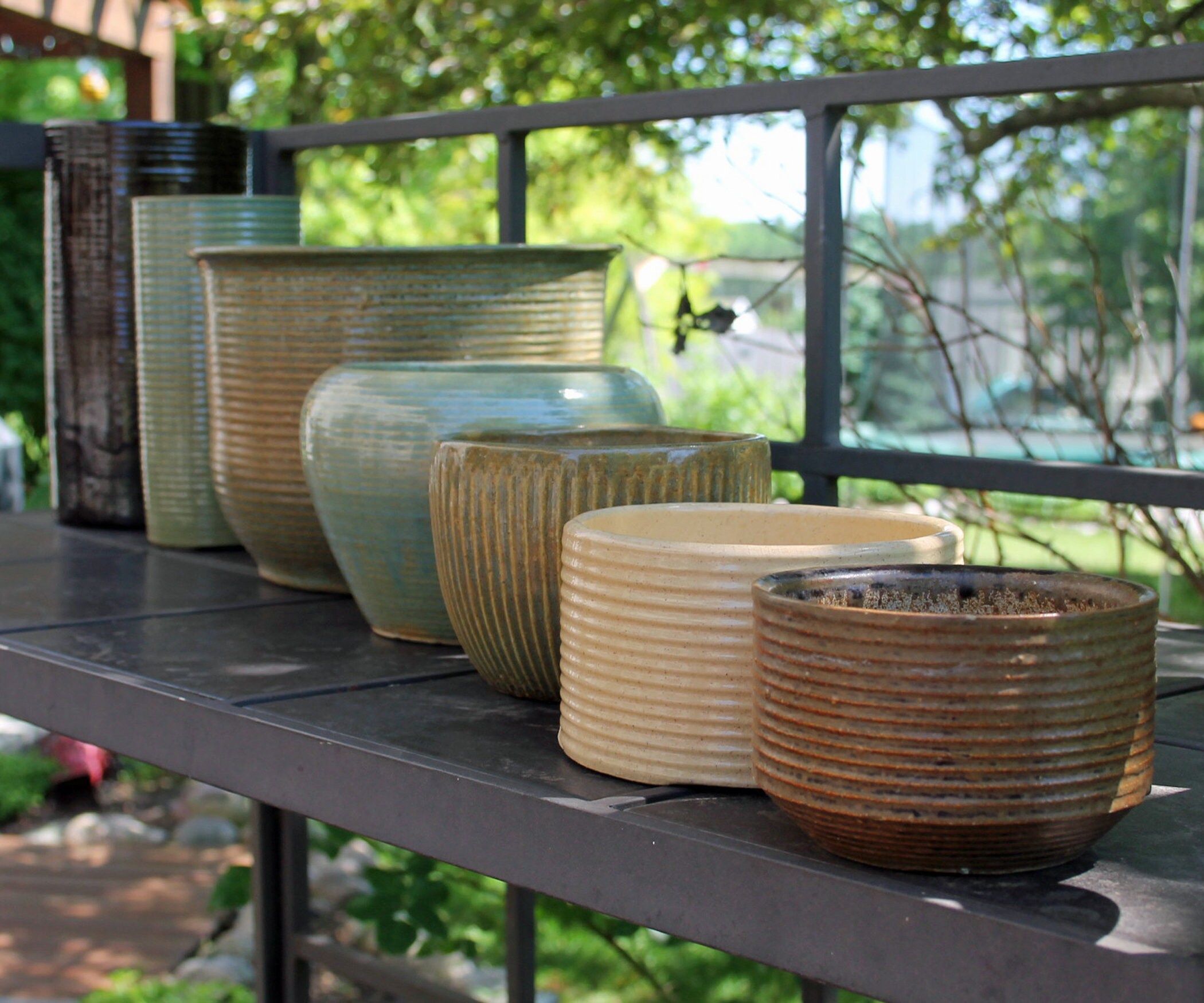 RESERVED for Karin Vintage Zanesville Stoneware Stoneage Modern Planter ...