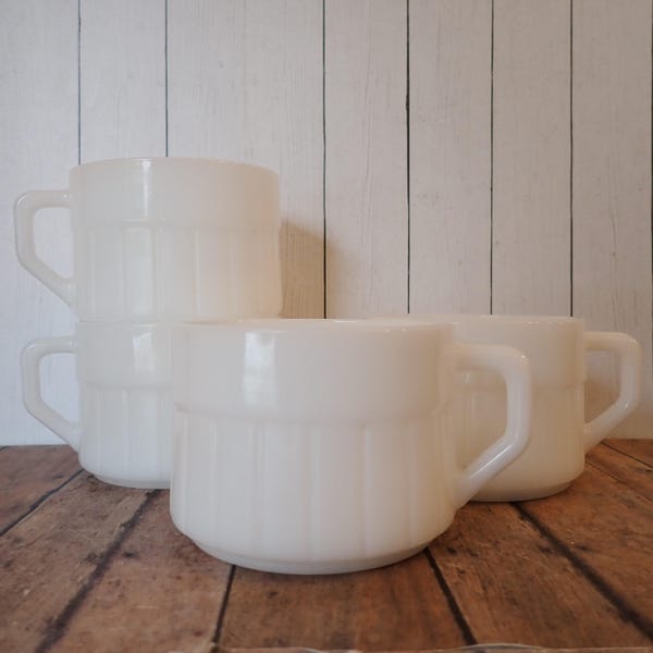 Milk Glass Mugs - Etsy