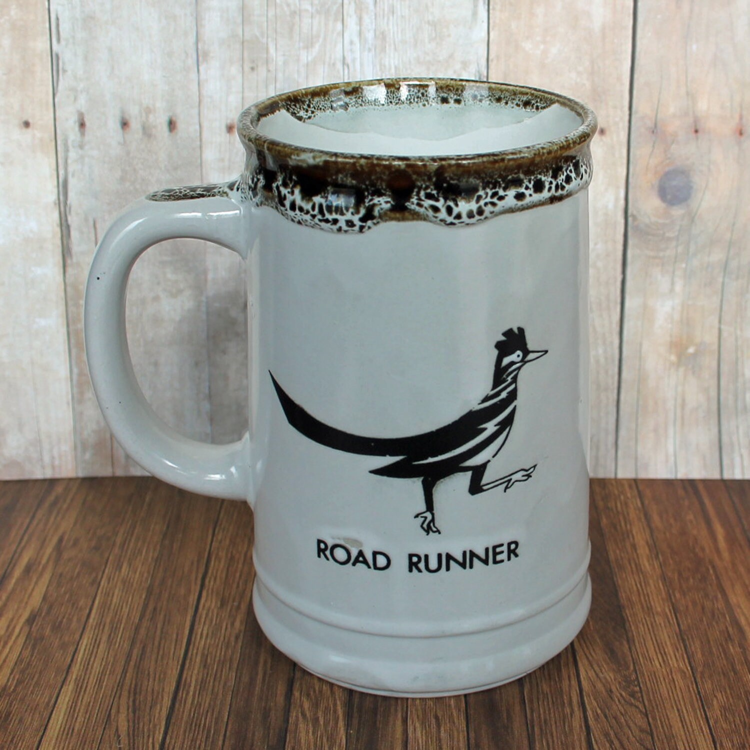 Vintage Stoneware Pottery Arizona Souvenir Mug Stein White Ceramic with ...