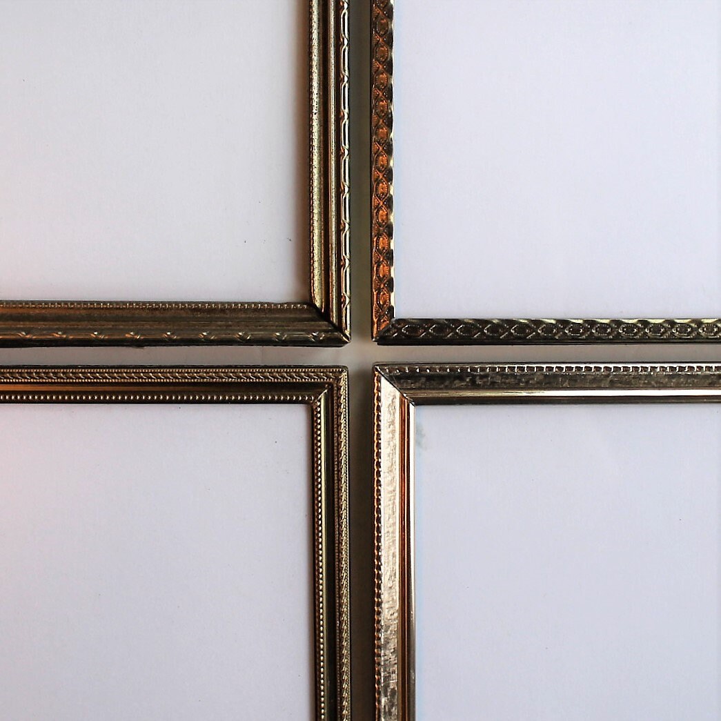 Vintage 5x7 Metal Gold Brass Colored Photo Picture Frame Set of 4 ...