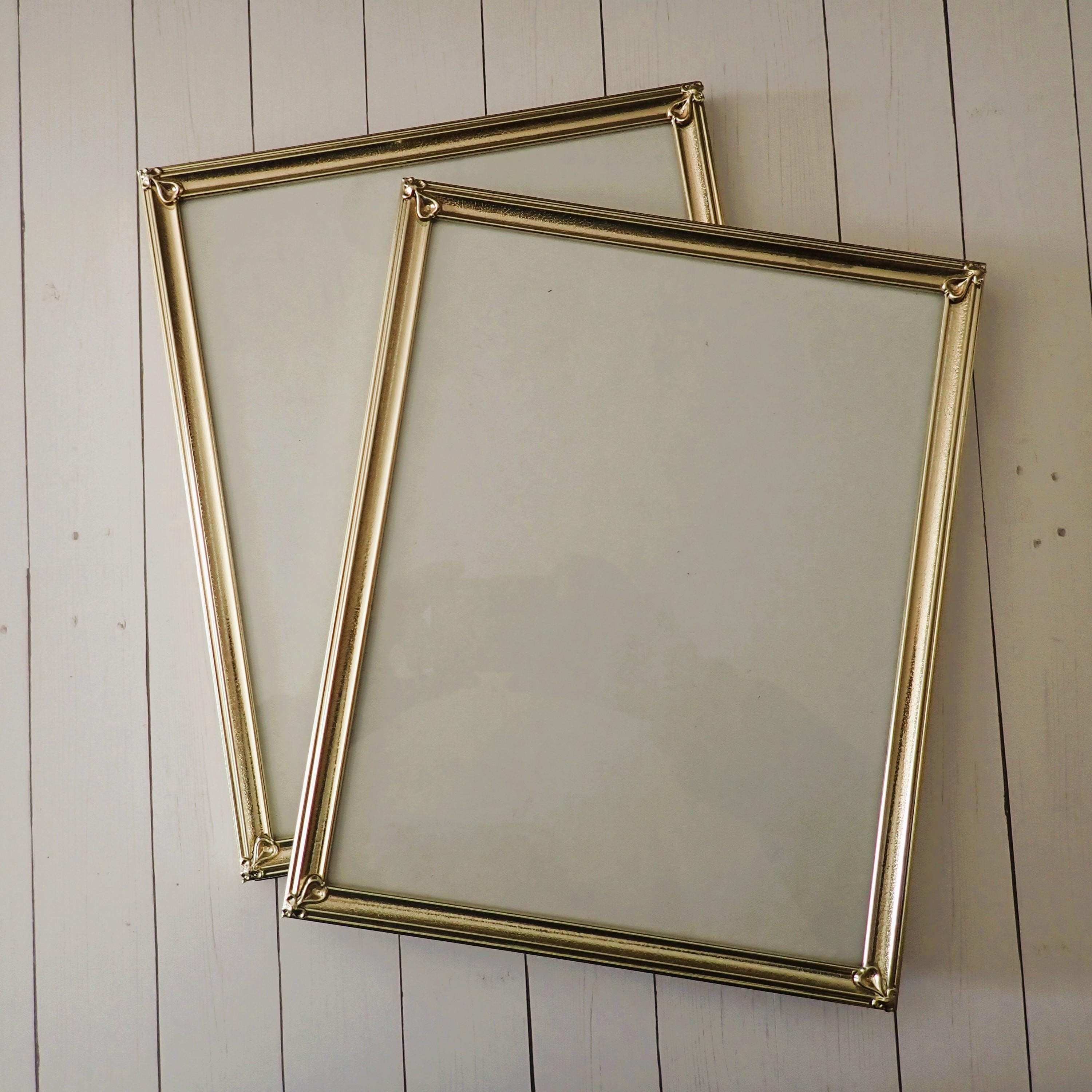 Vintage 8x10 Brass Gold Photo Picture Frame Set of 2 Matching Frames ...