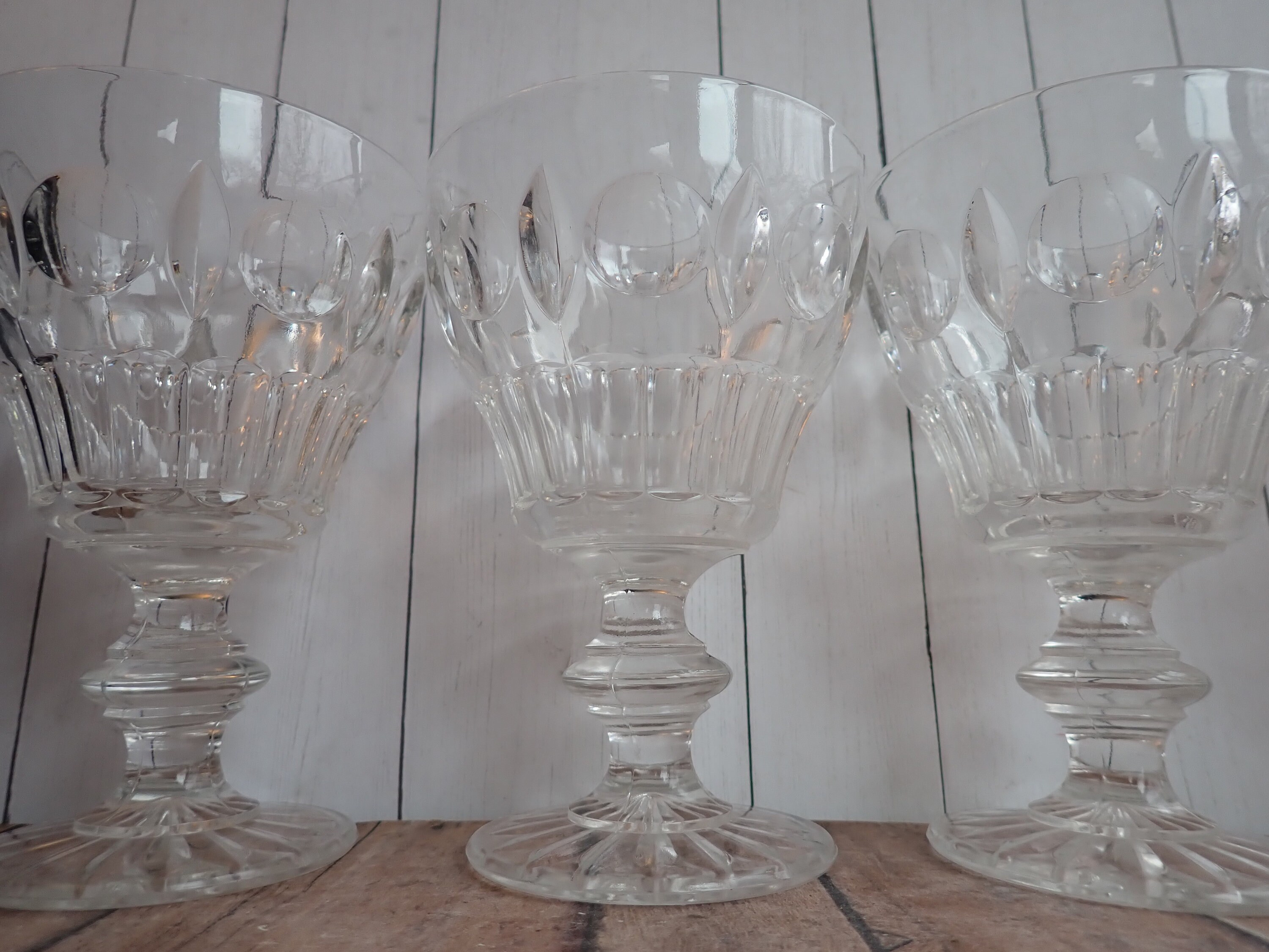 Vintage Colony Indiana Glass CLASSIQUE Clear Glass Water Goblet Set of ...