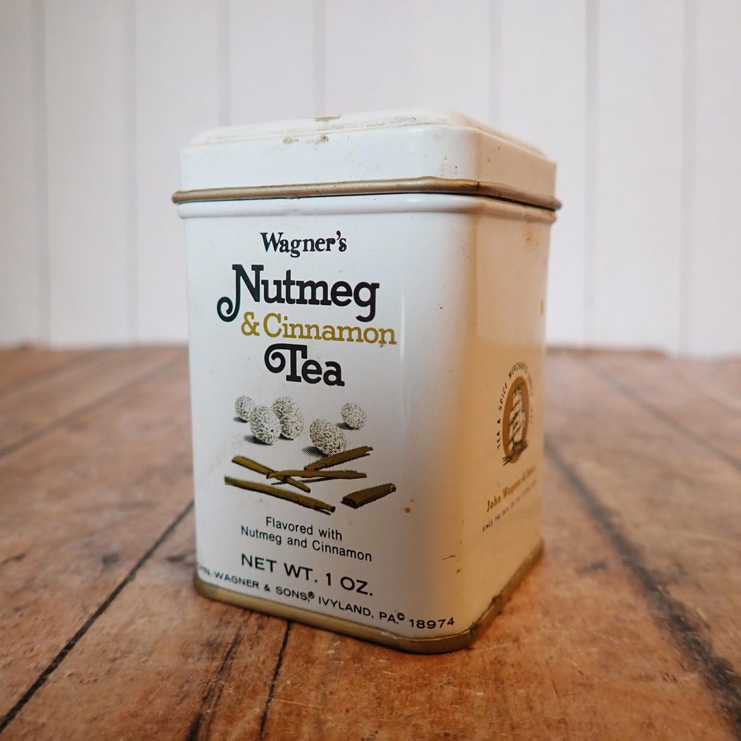 Vintage Wagners Nutmeg and Cinnamon Tea Tin - Etsy