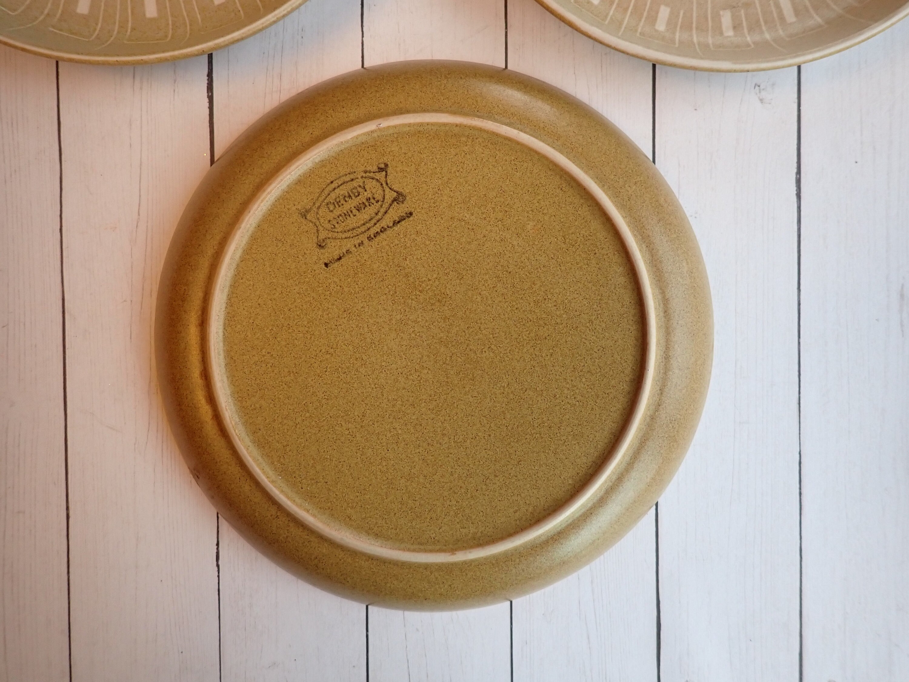 Vintage Denby Langley ODE 6 Bread and Butter Plate Set of 3 Brown Tan ...