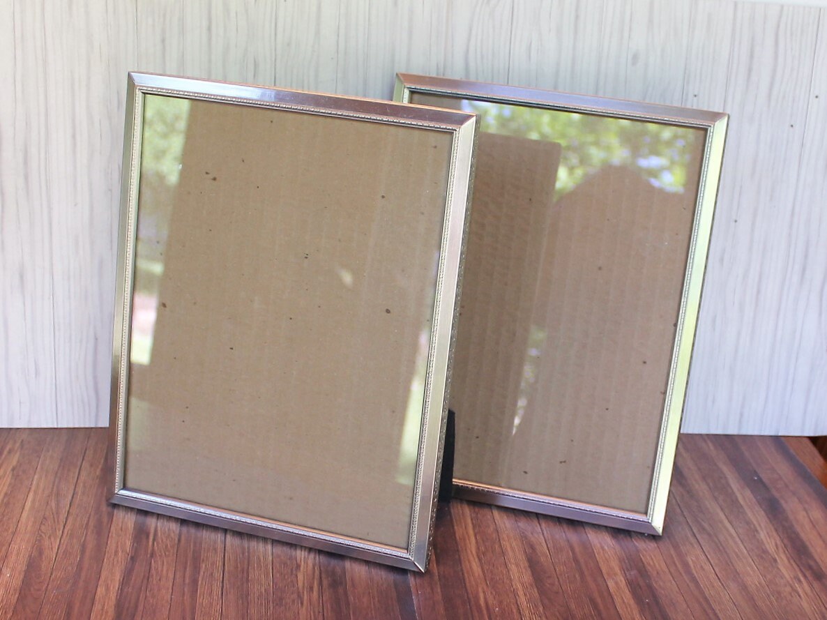 Vintage 8x10 Metal SIlver Photo Picture Frame Set of 2 Frames 8 x 10 ...