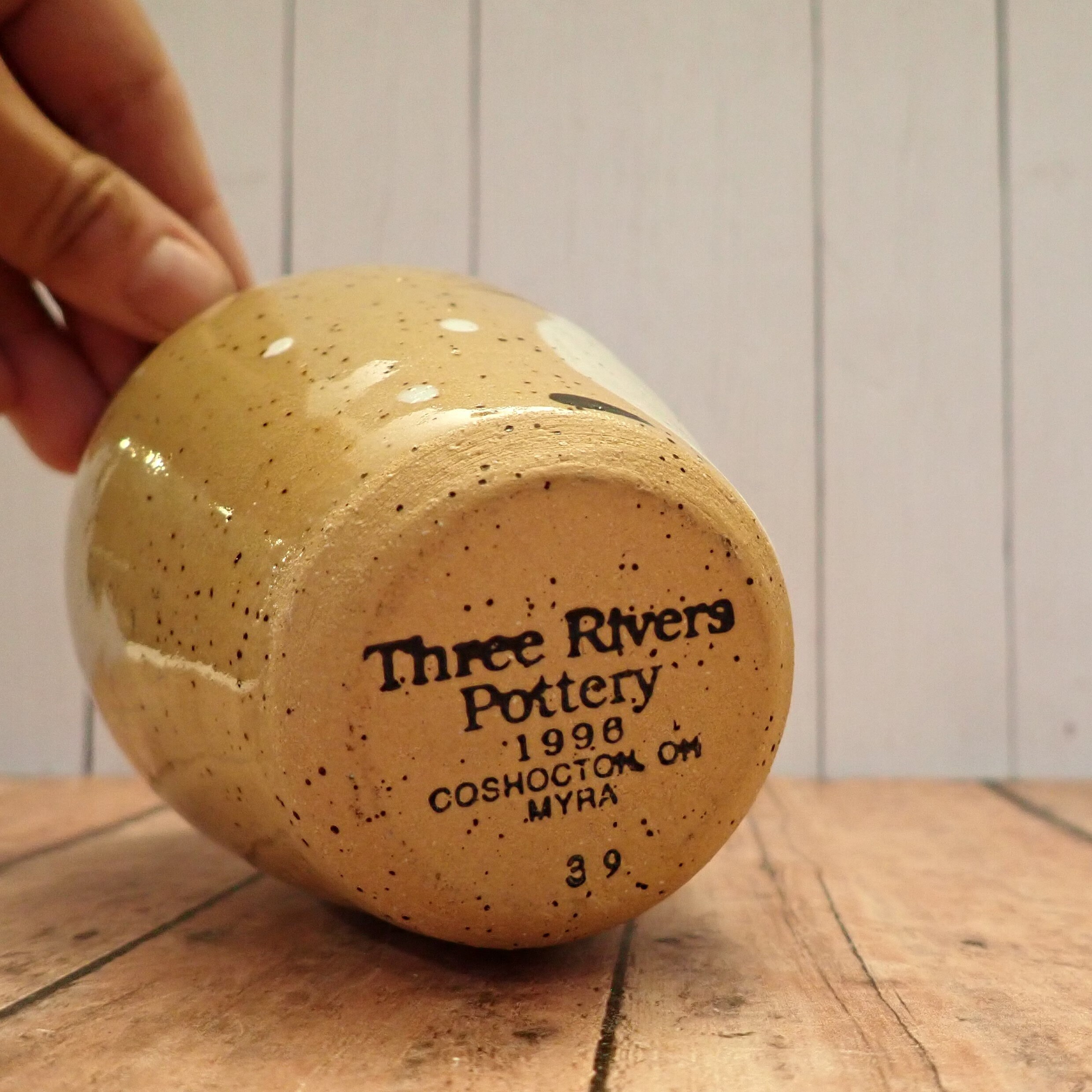 Vintage Three Rivers Pottery Stoneware Snowman Vase Christmas Winter ...